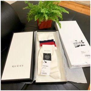 Gucci | Accessories | Authentic Gucci Gg Logo Web Interlocking Socks ...